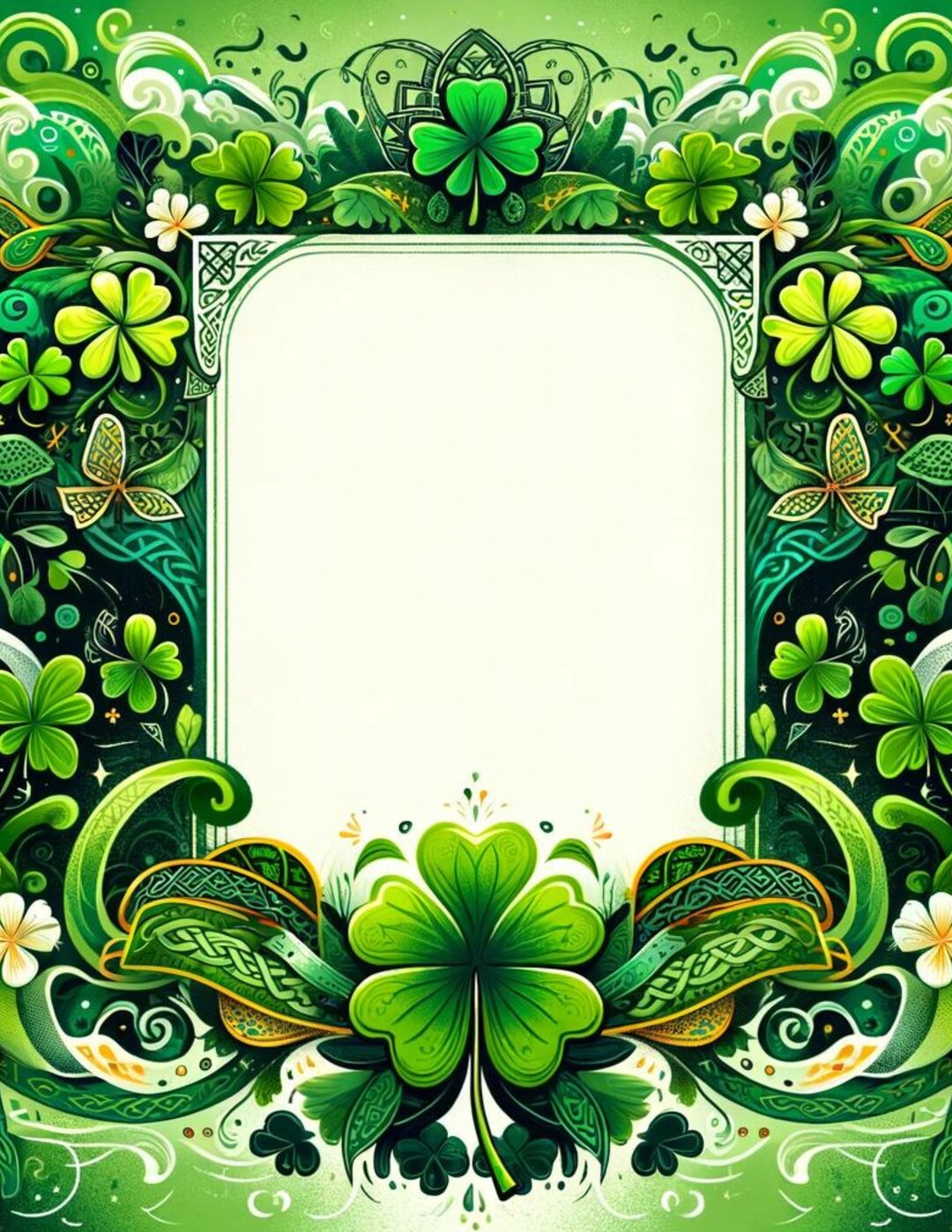 Irish Background Shamrock Background St. Patty's Day Flyer Shamrock ...