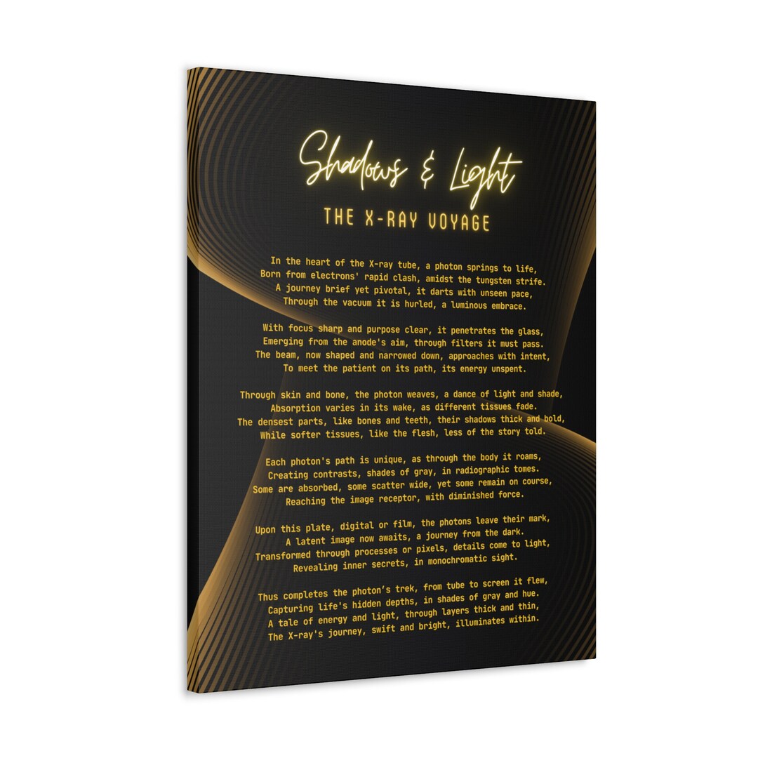 X-ray Photon Poem | X-ray Art | Radiology Gifts | X-ray School ...