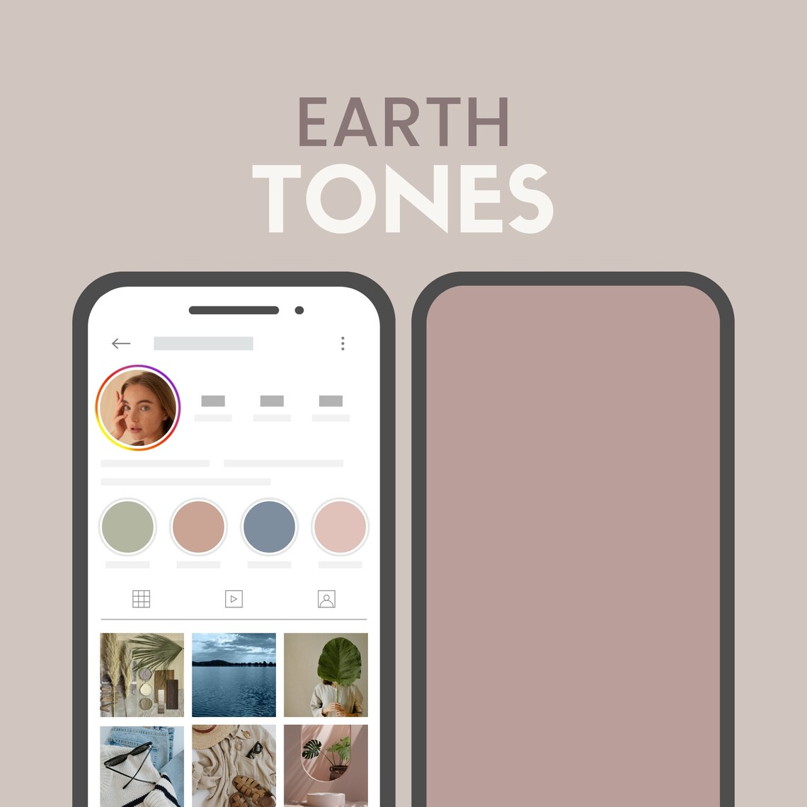 Earth Tones Instagram Highlight Covers: 32 Neutral Story Icons (digital ...
