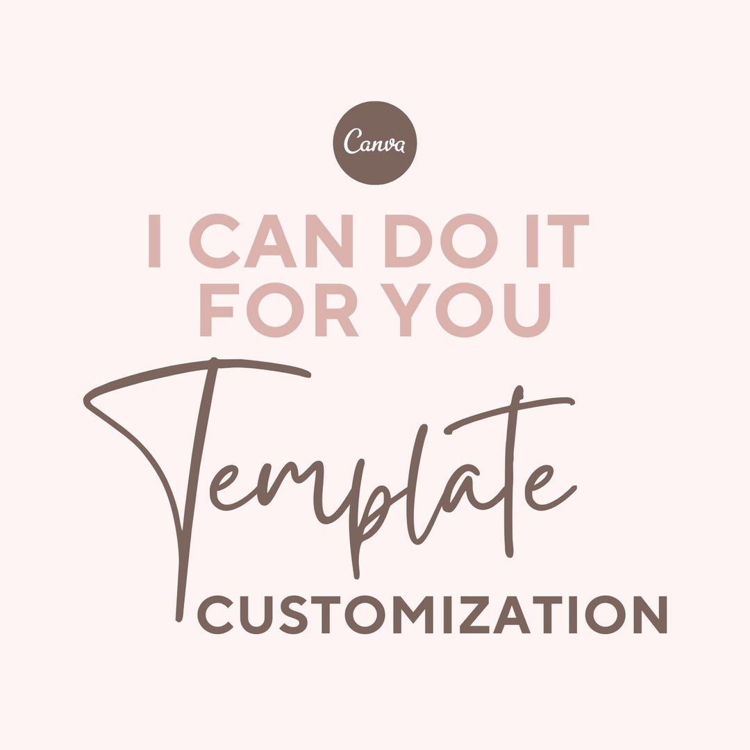 Canva Template Customization Service: Graphic Designer - Etsy