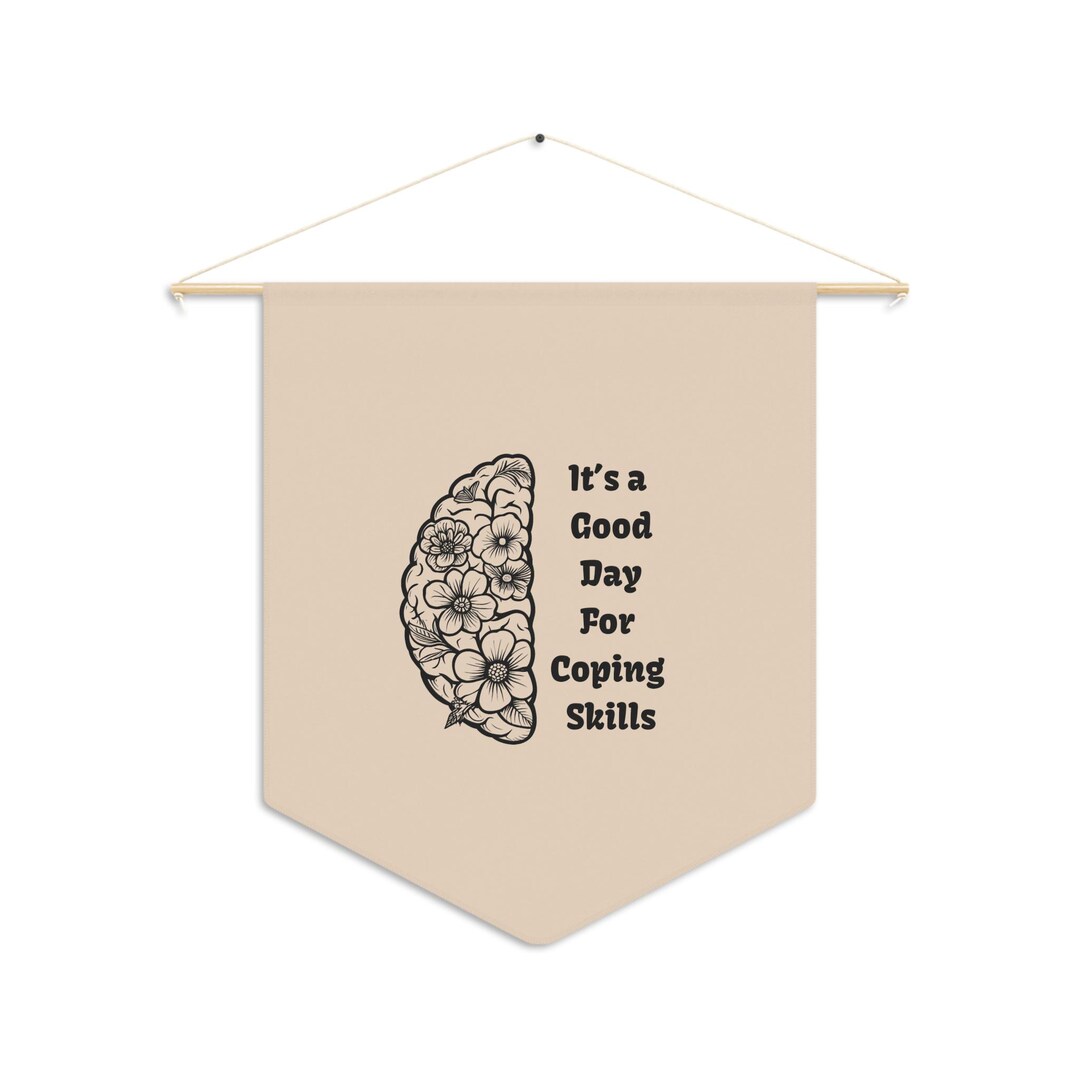 Social Work Wall Pennant, Coping Skills Banner, Mental Health Decor ...