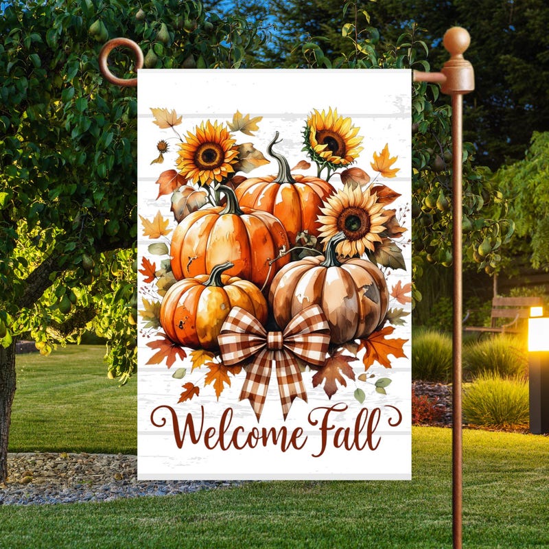 Fall Garden Flag - Etsy