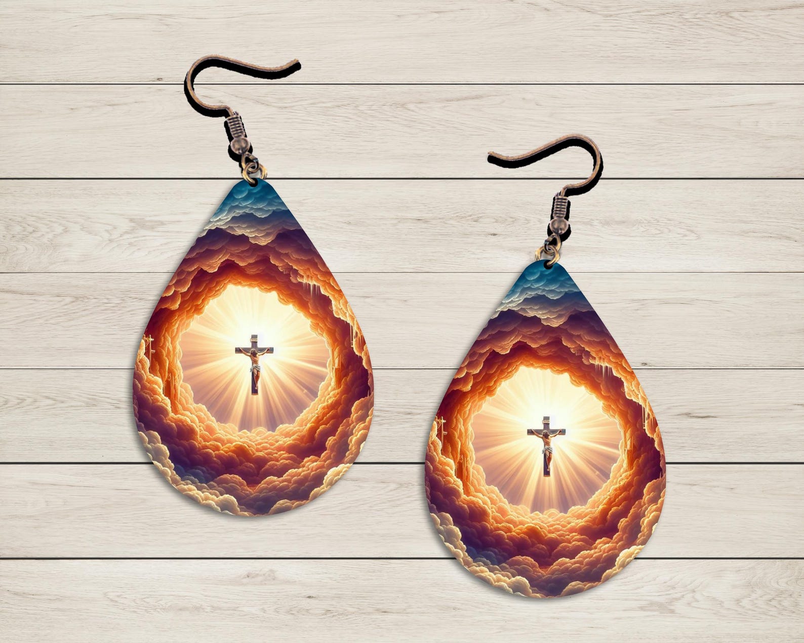 Christian Cross Earring,sublimation Design,jesus Earring Template Png ...