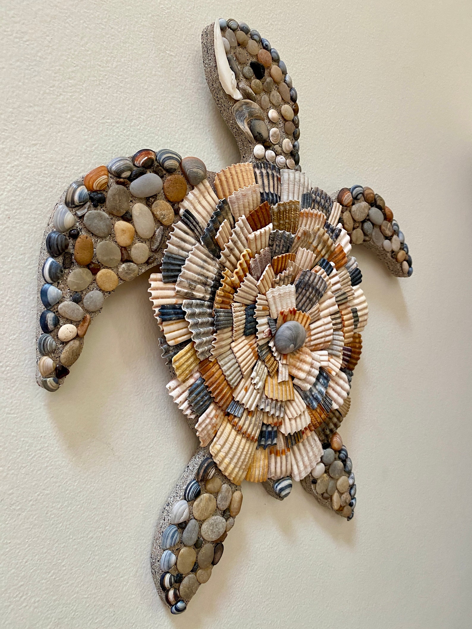 Shell and Stone Sea Turtle Wall Hanging - Etsy