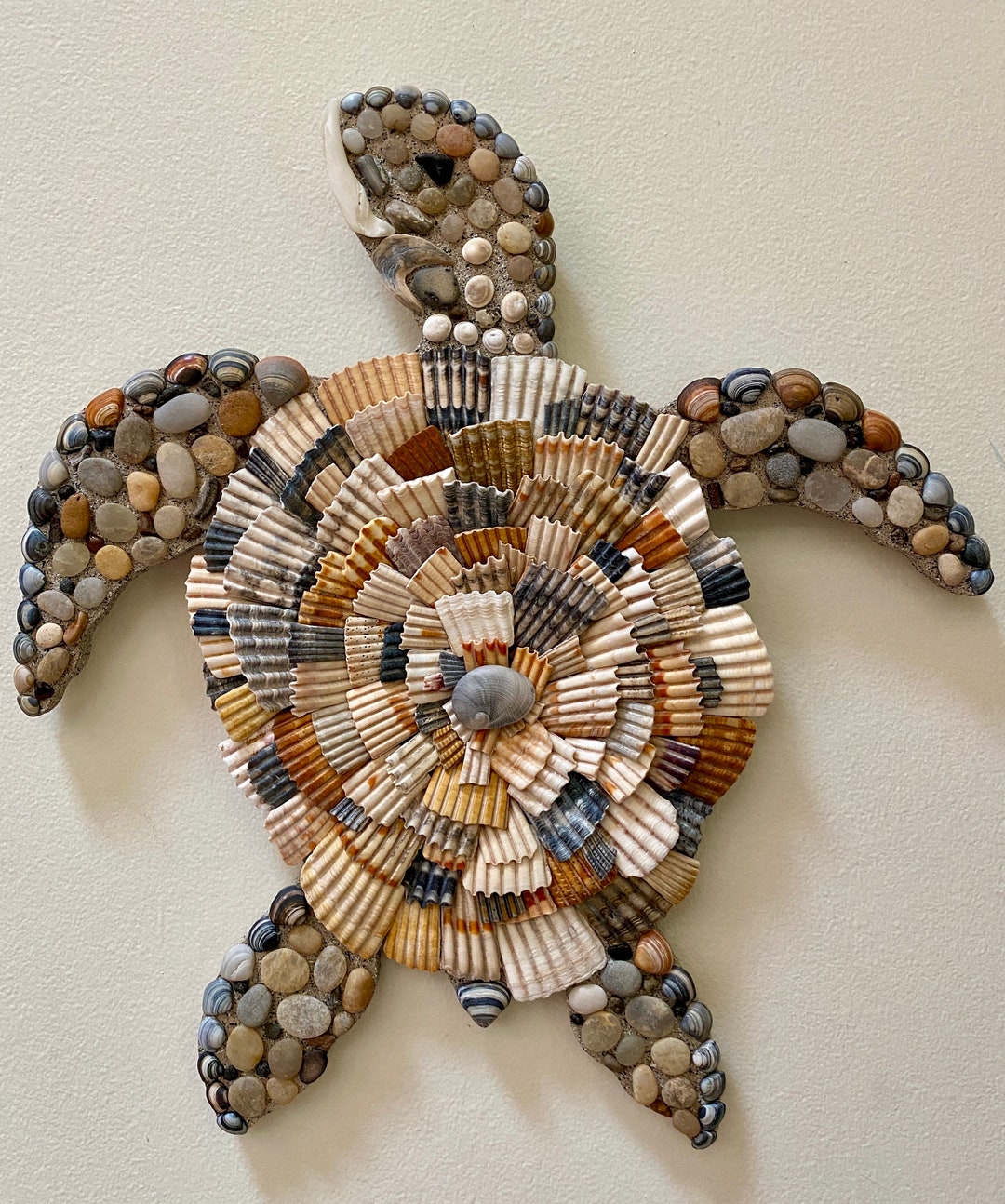 Shell and Stone Sea Turtle Wall Hanging - Etsy