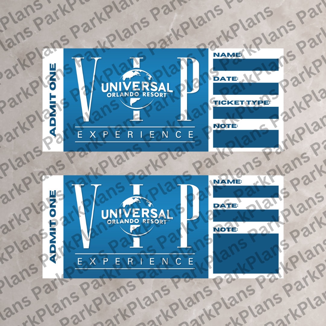 Editable Universal Surprise VIP Ticket, Printable Trip Ticket Surprise ...