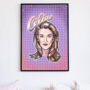 Céline Dion Art Print L A5 A4 A3 L Illustration Portrait - Etsy