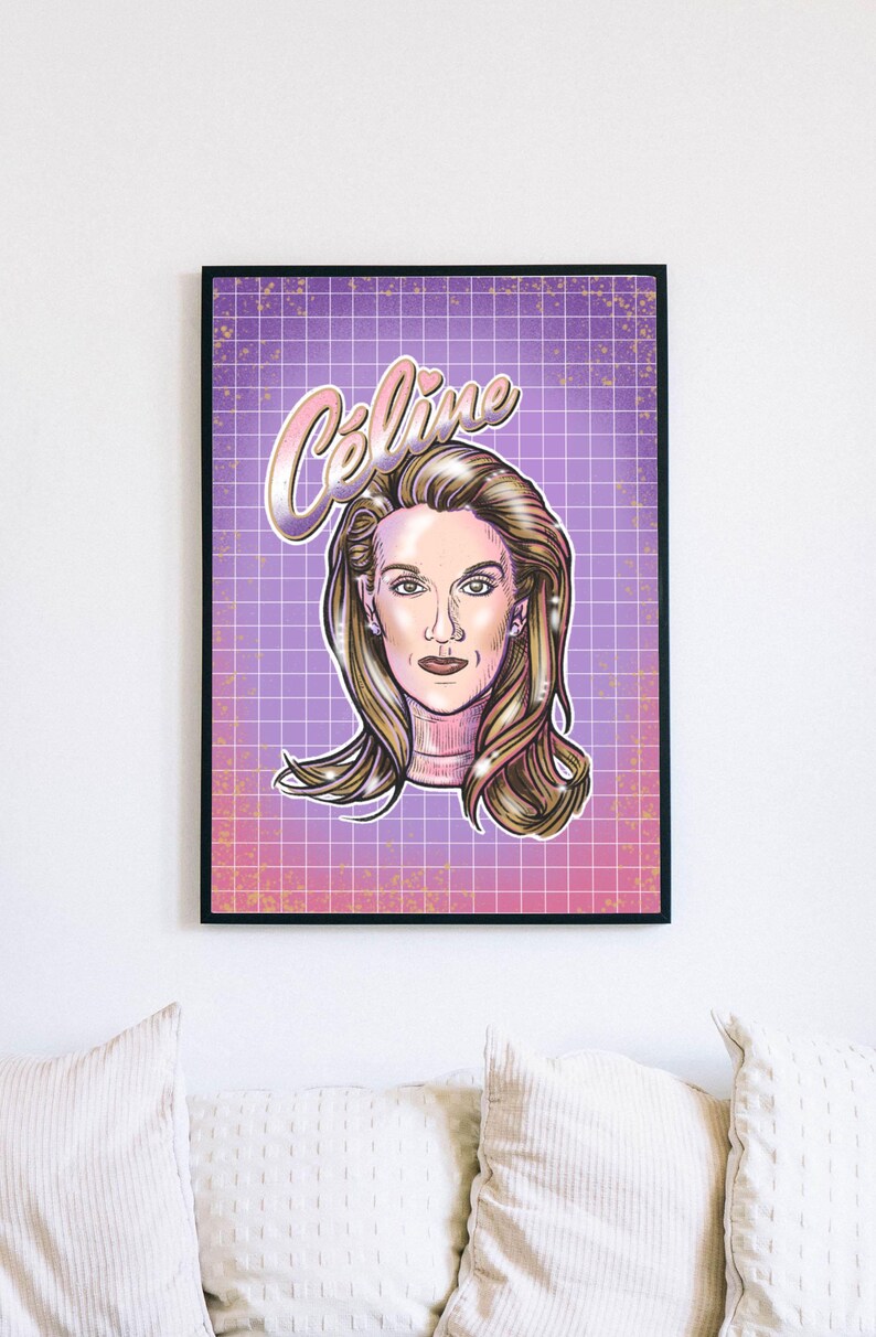 Céline Dion Art Print L A5 A4 A3 L Illustration Portrait - Etsy