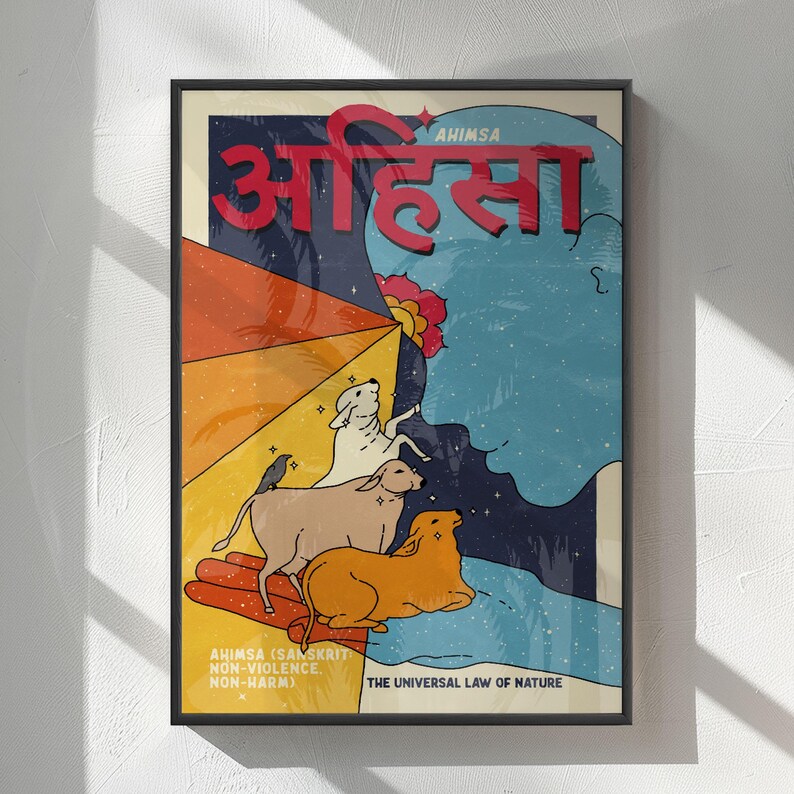 Ahimsa Poster / Ahimsa Print / Ahimsa Wall Art / Ahimsa Home Decor ...