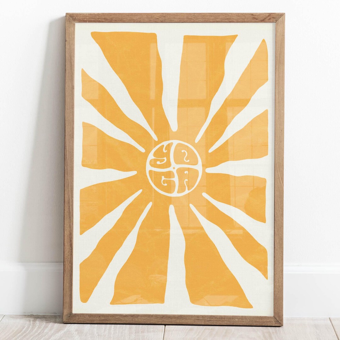 Yoga Sun Rays Poster - Embrace Calm, Balance, and Inner Peace - Etsy