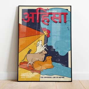Ahimsa Poster / Ahimsa Print / Ahimsa Wall Art / Ahimsa Home Decor ...