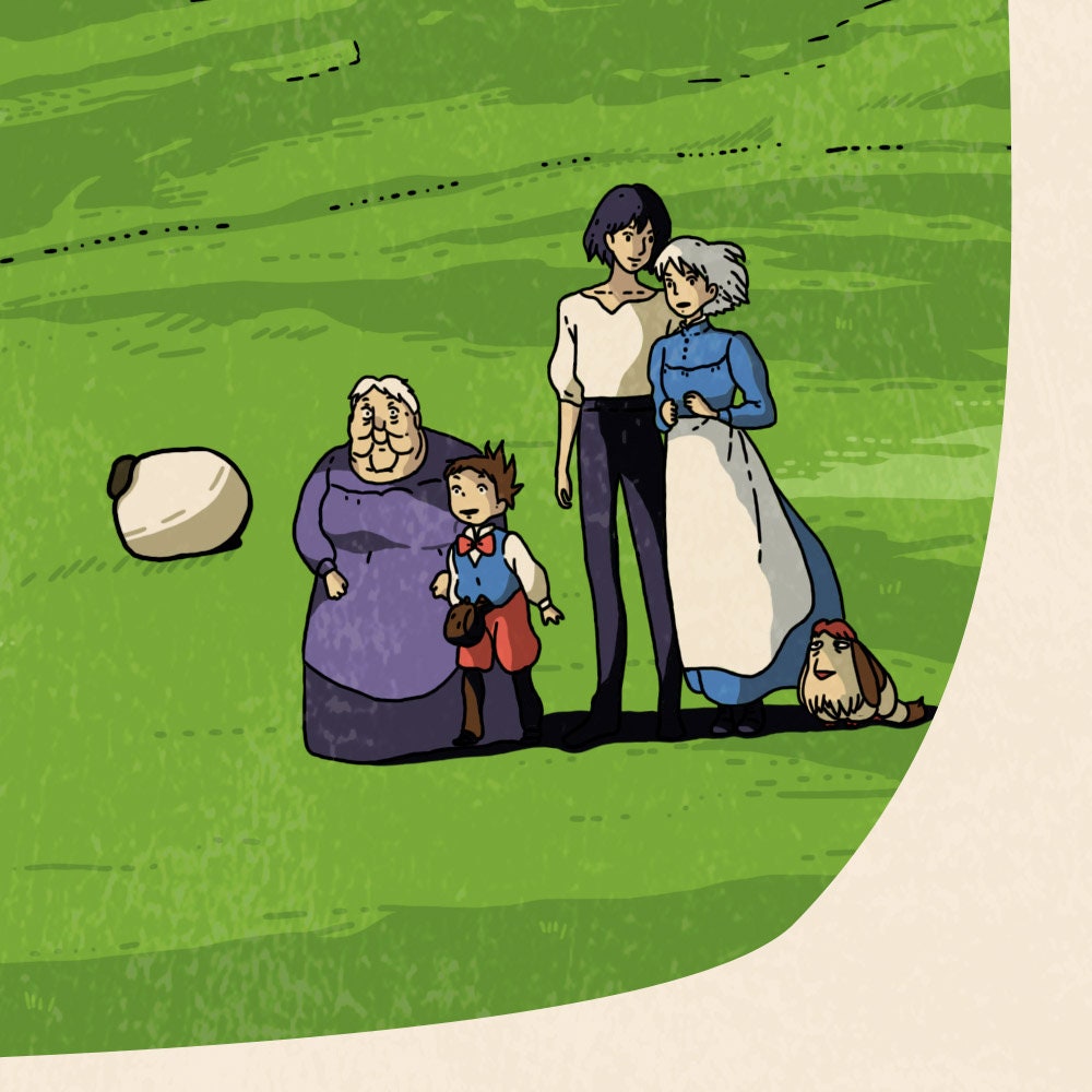 Howl's Moving Castle. Studio Ghibli. Film Poster. Hayao Miyazaki. - Etsy