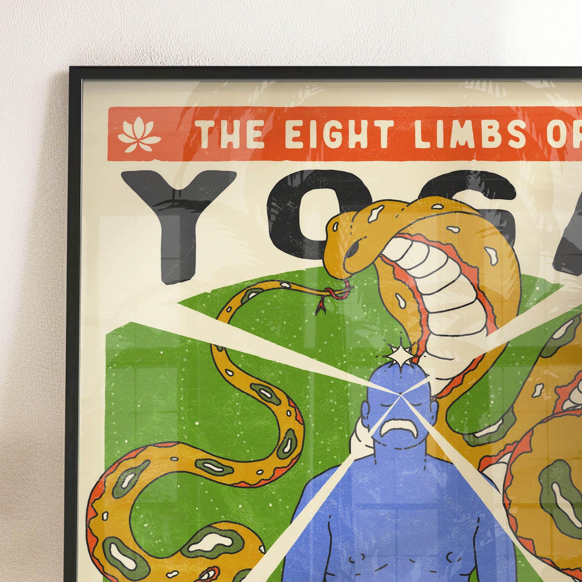 The Eight Limbs of Yoga Poster. the Yoga Sutras of Patanjali Print ...