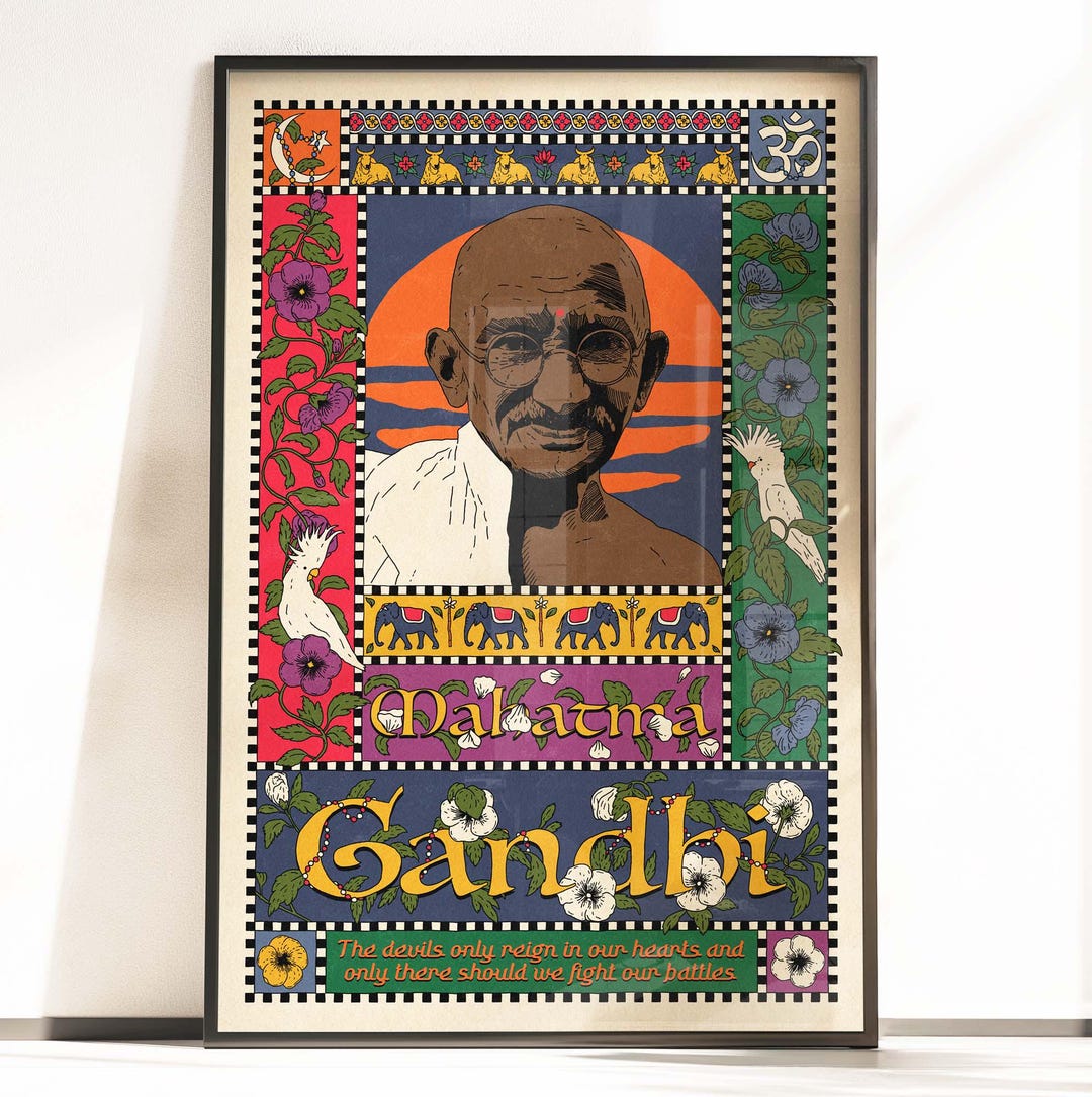 Mahatma Gandhi Poster. Large Format Print. Wall Art Design. - Etsy