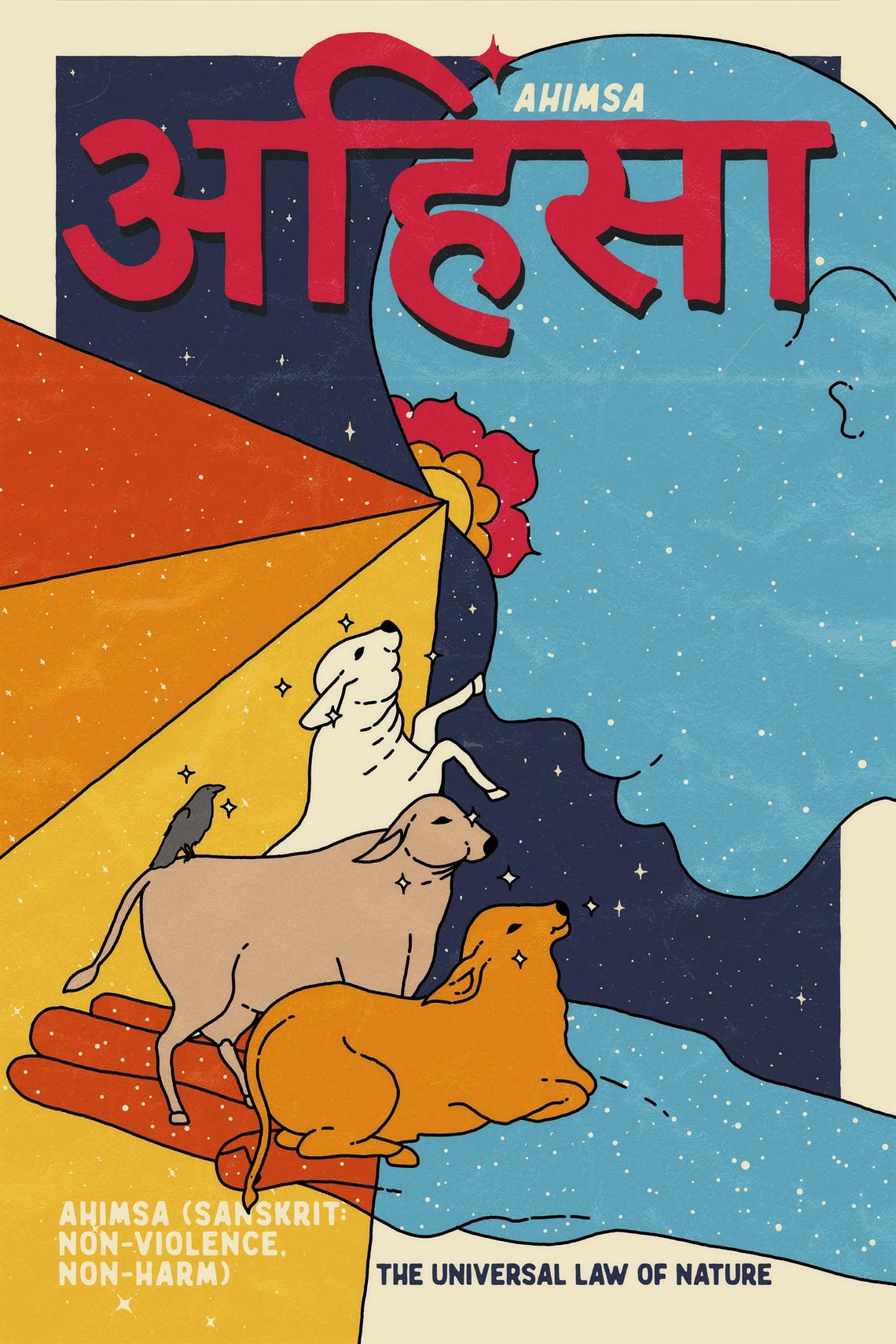 Ahimsa Poster / Ahimsa Print / Ahimsa Wall Art / Ahimsa Home Decor ...