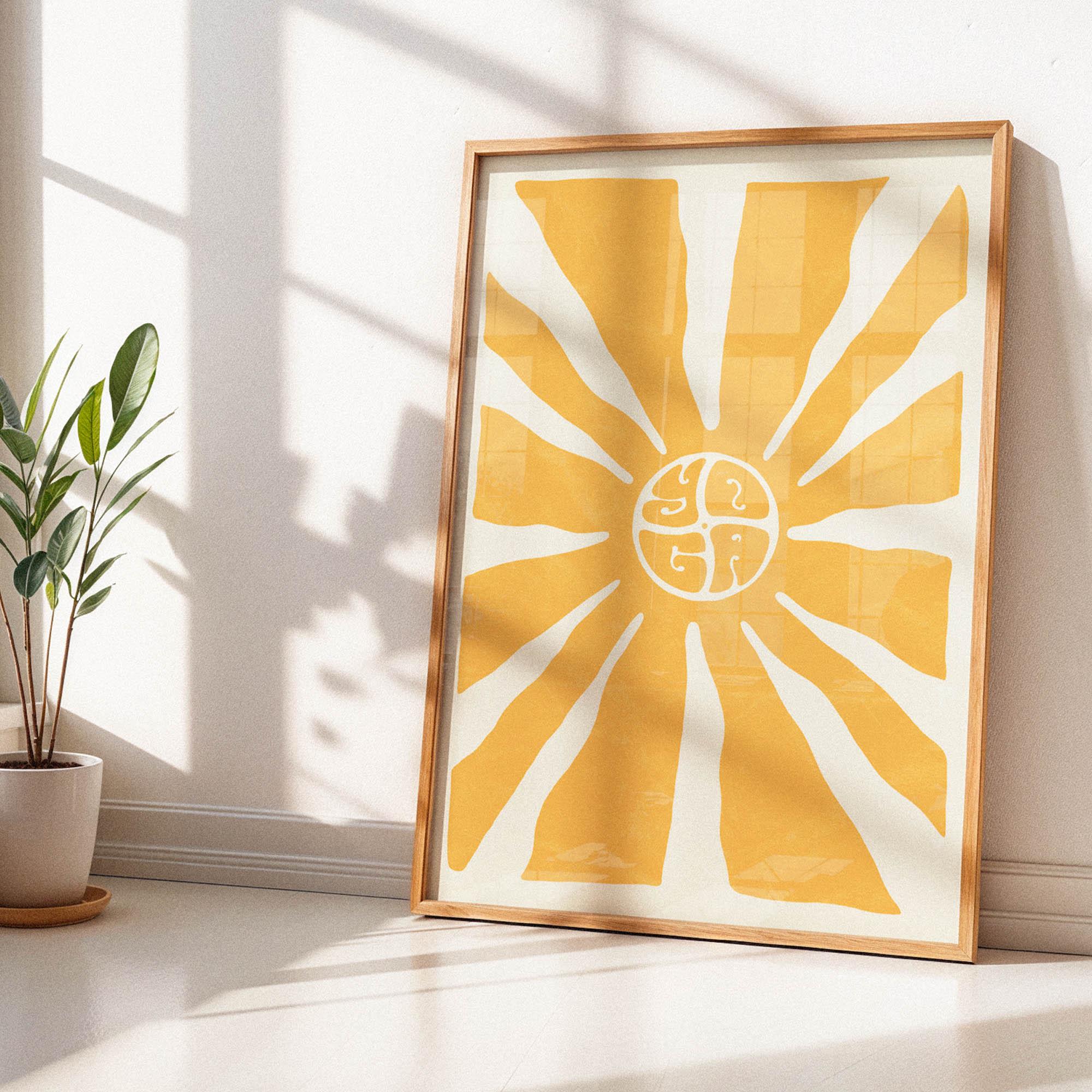 Yoga Sun Rays Poster Embrace Calm, Balance, and Inner Peace - Etsy