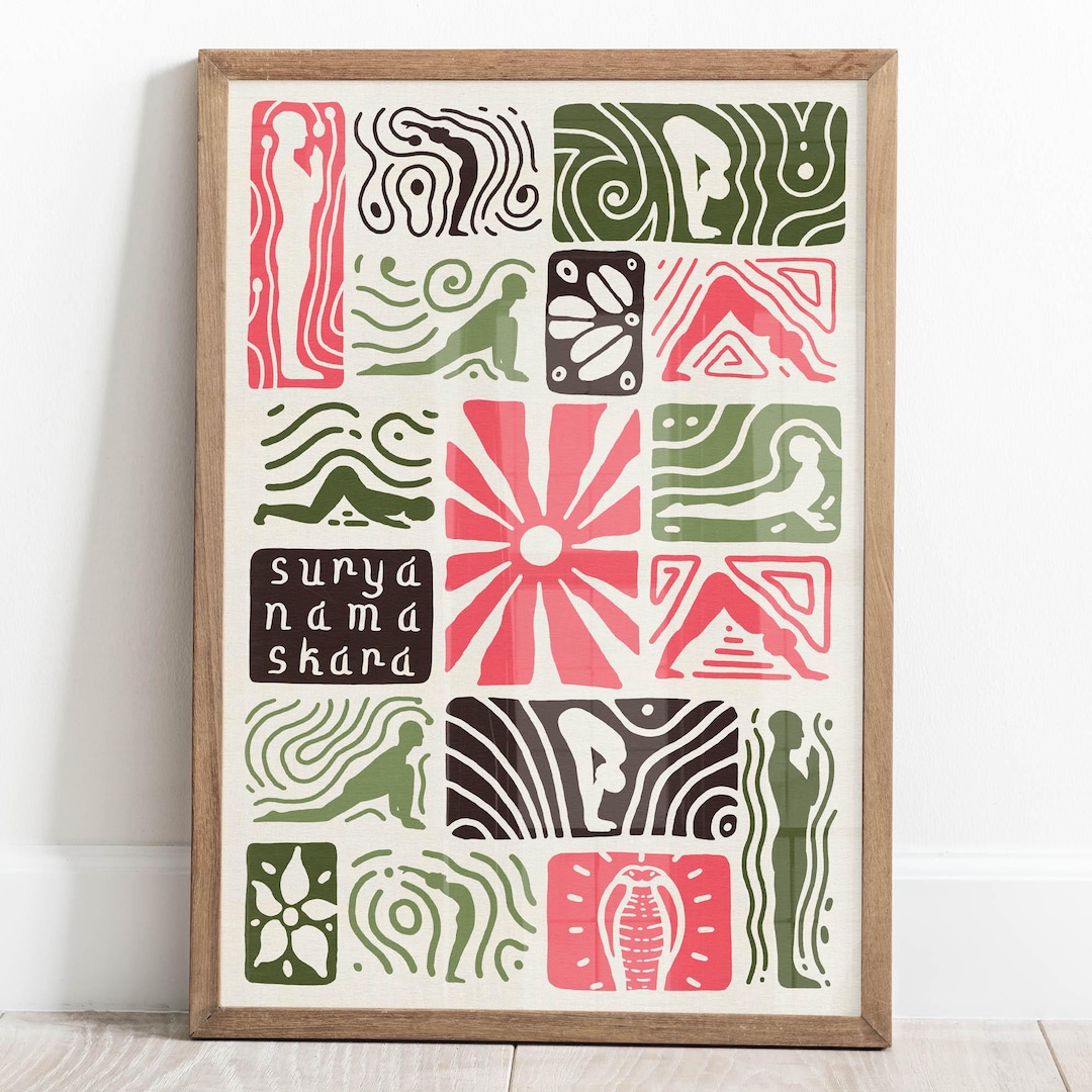 Surya Namaskar Poster: A Powerful Tribute to Solar Vitalization. Yoga ...