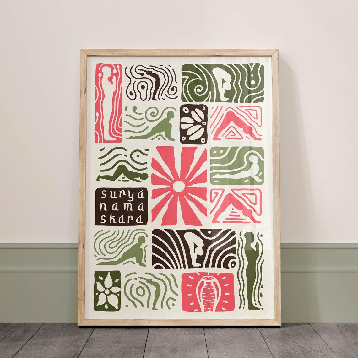 Surya Namaskara Yoga Poster - Etsy