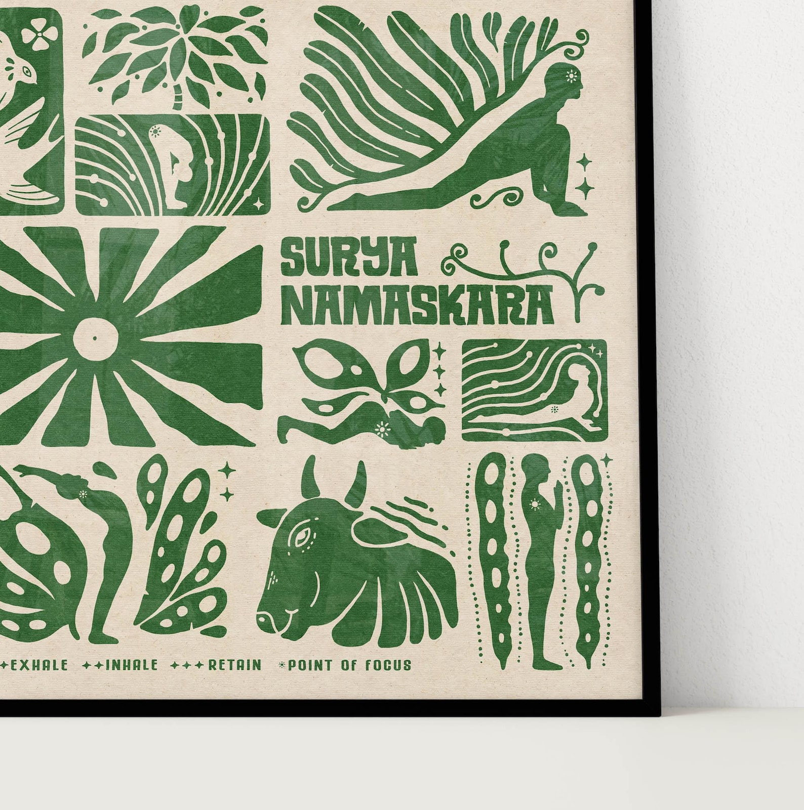Surya Namaskara Print / Sun Salutation Print / Yoga Print / Yoga Poster ...