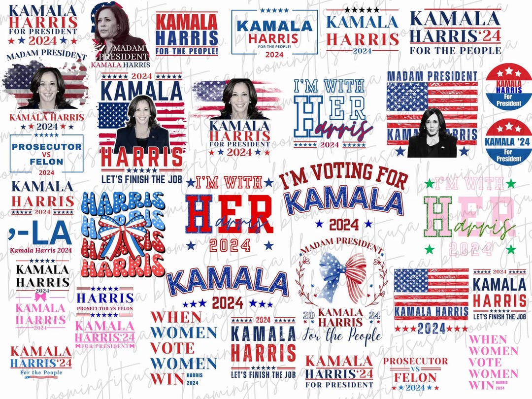 Kamala Harris 2024 Png, Kamala Harris Png Bundle for President, Madam ...