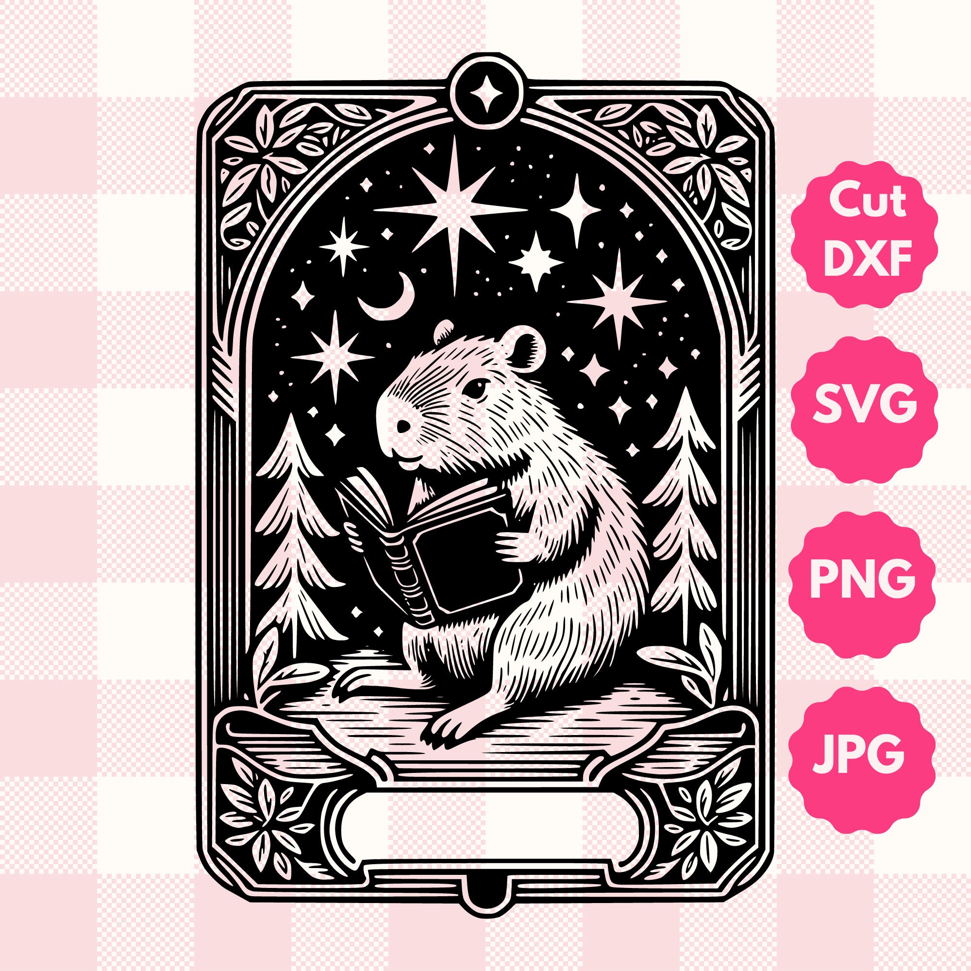 Capybara Reader Tarot Graphic Gift for Bookworms, Readers Gift Bookish ...