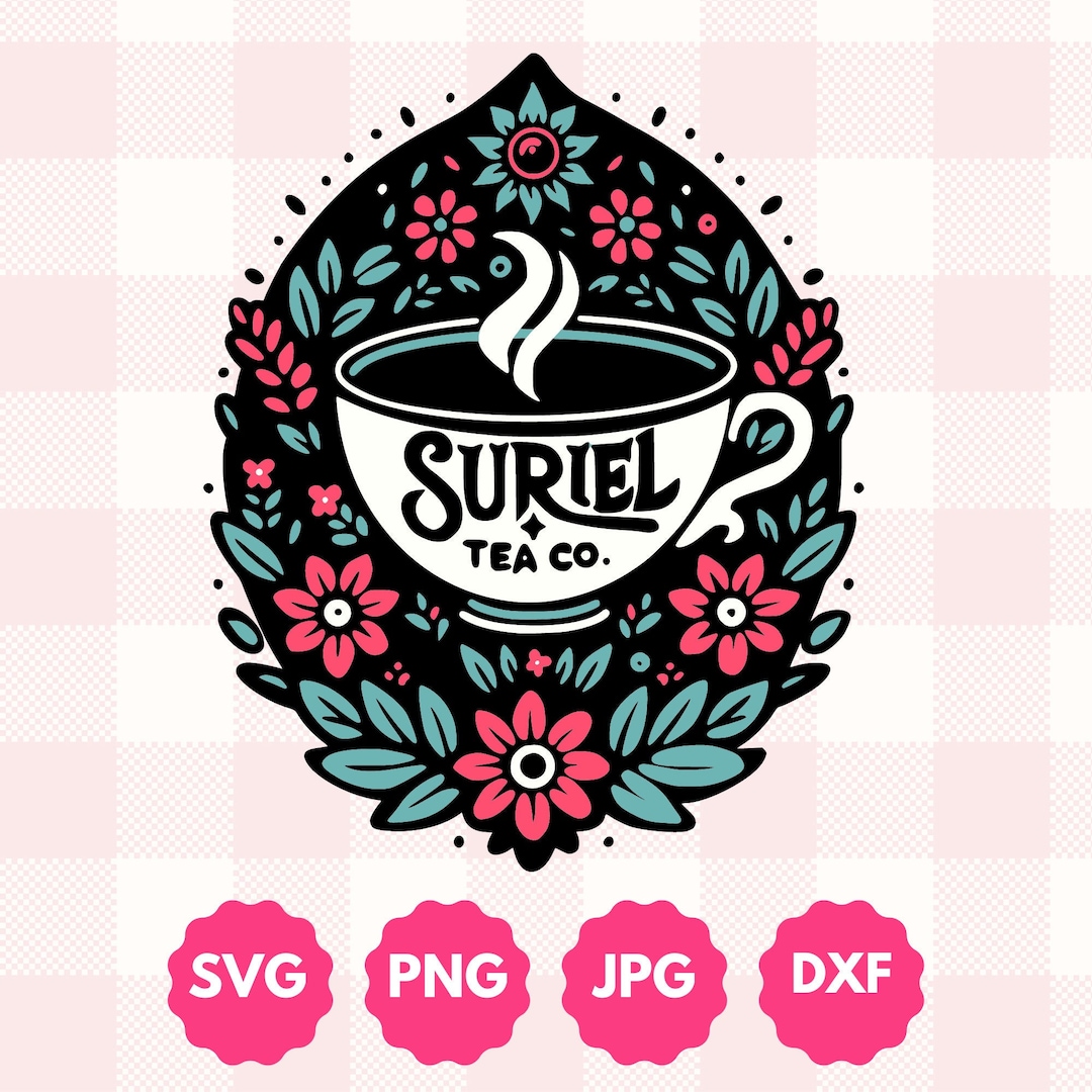 Suriel Tea Co Svg Png Dxf Cut Gift for Bookworms, Fantasy Readers Gift, Bookish Celestial Book ...