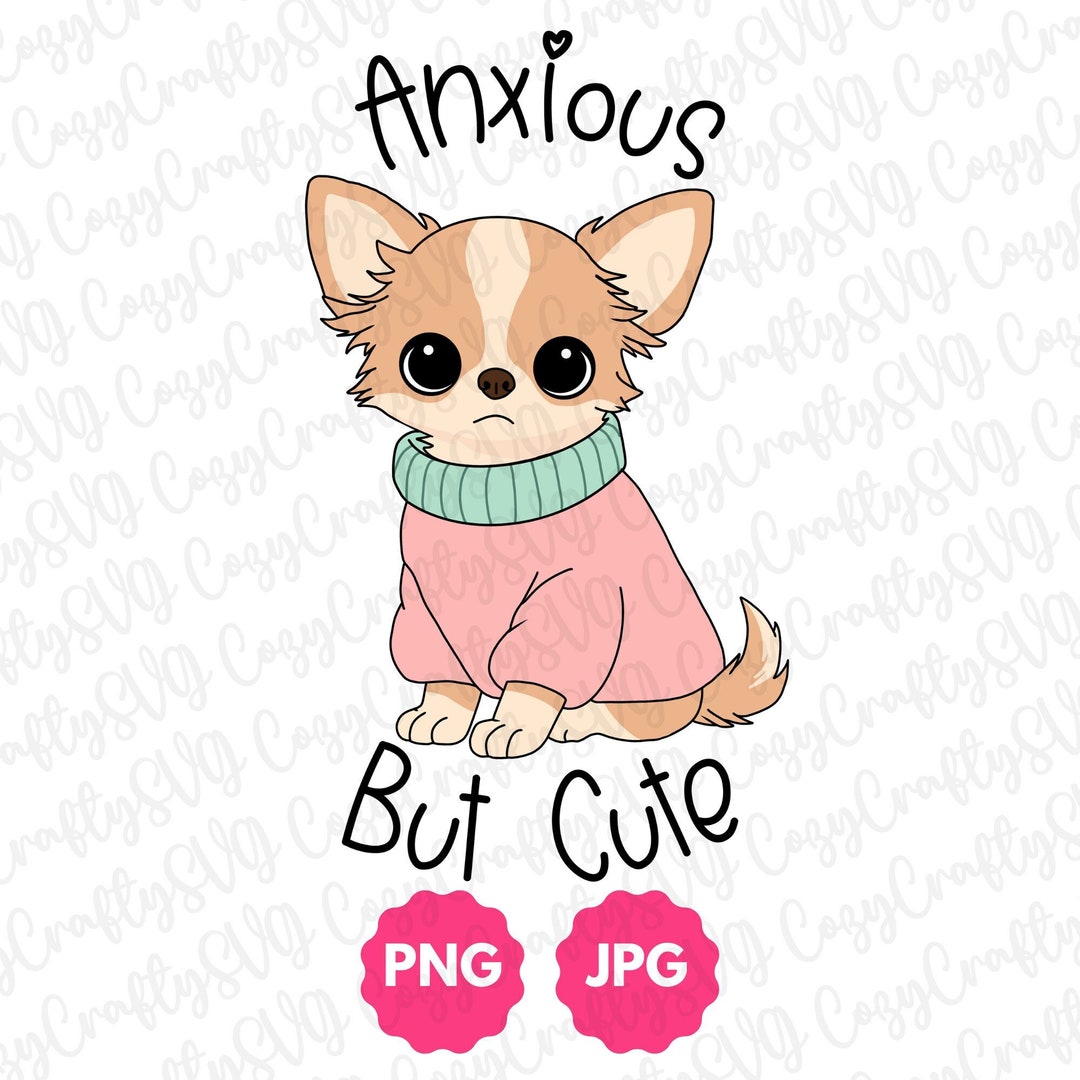 Anxious but Cute Chihuahua PNG | Commercial | Kawaii Cute Anxiety ...