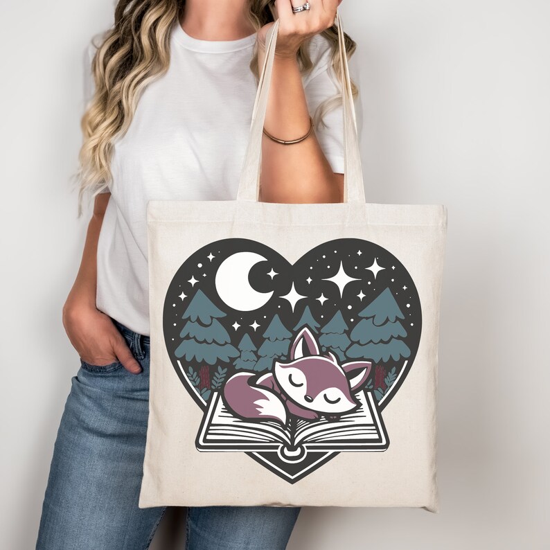 Cottagecore Fox Book Svg Png Dxf | Commercial License | Gift for Animal ...