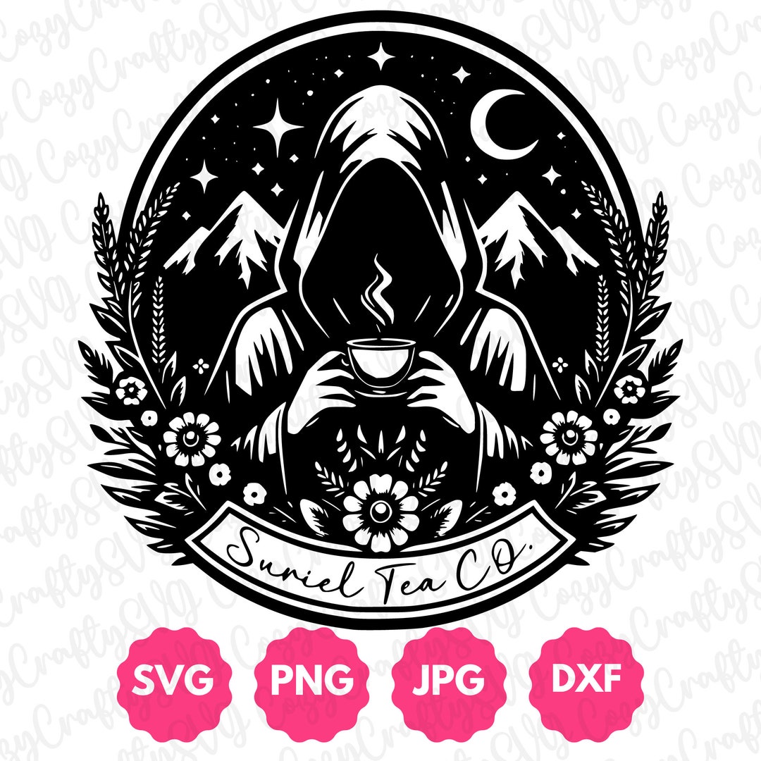 Suriel Tea Co Svg Png Dxf Cut Gift for Bookworms, Fantasy Readers Gift ...
