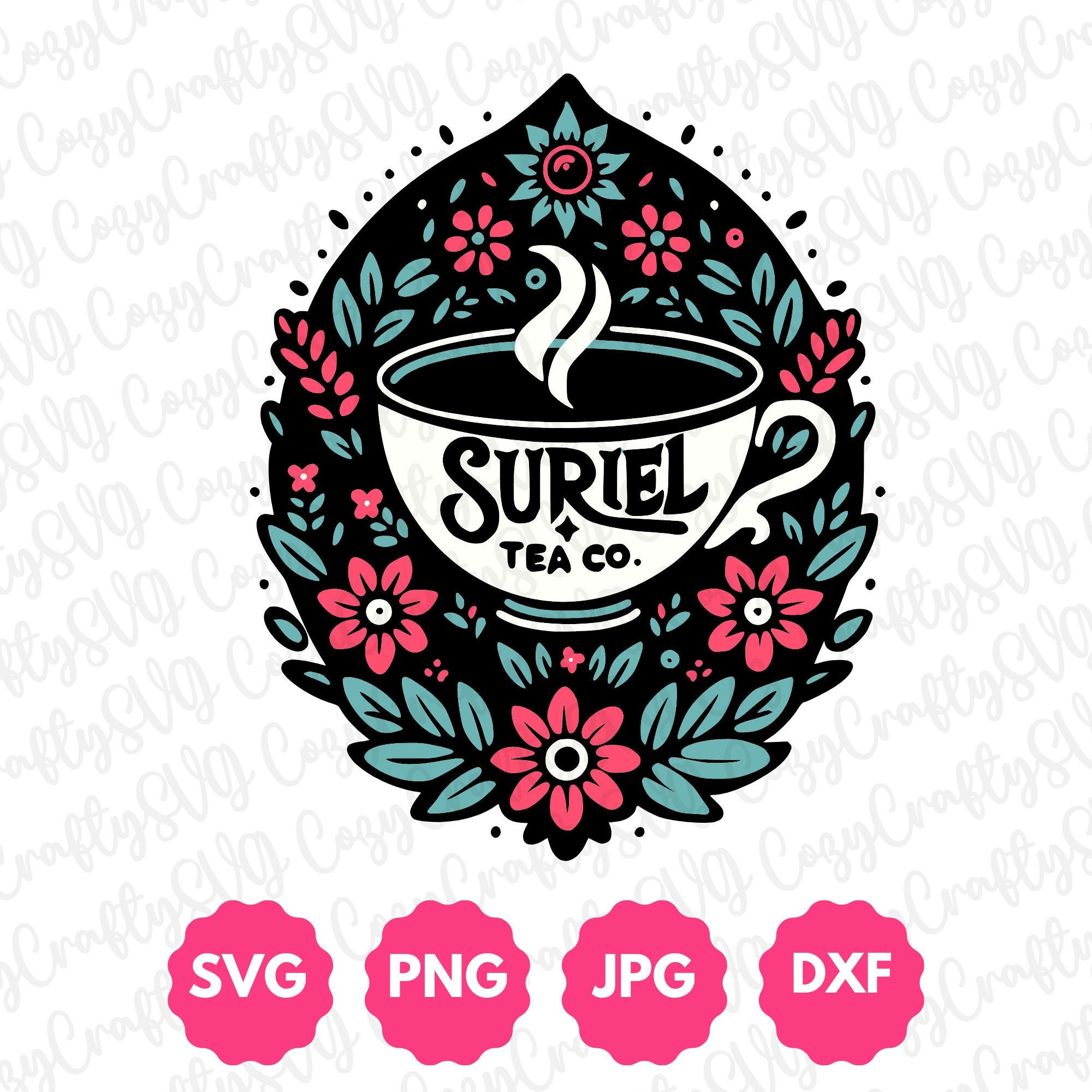 Suriel Tea Co Svg Png Dxf Cut Gift for Bookworms, Fantasy Readers Gift ...