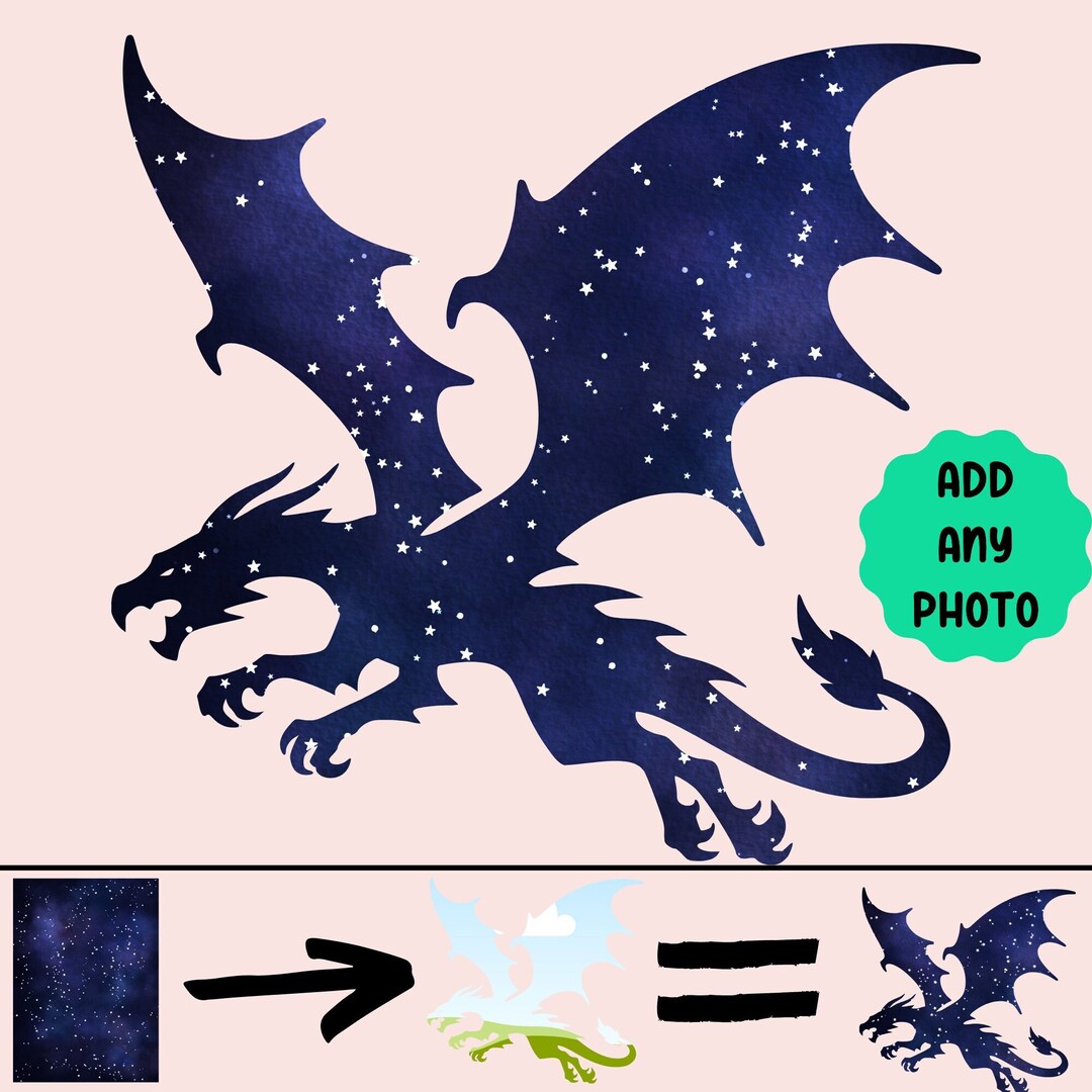 Dragon Canva Frame Easy Drag and Drop Canva Frame, Add Your Own Photo ...