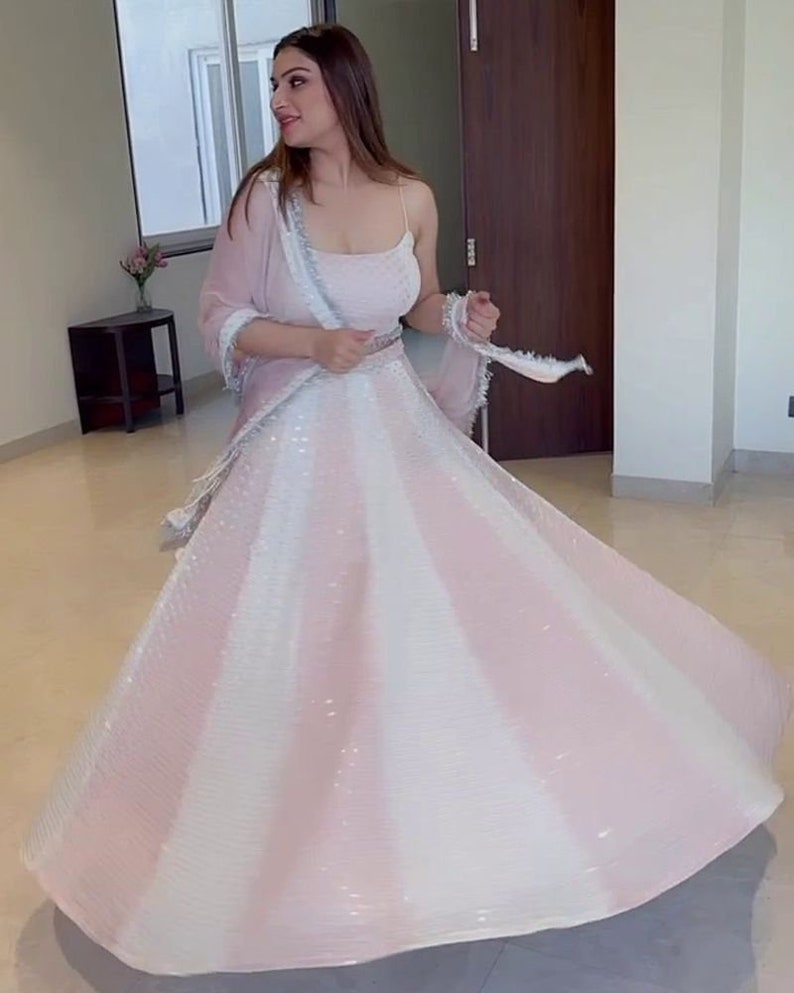 Gorgeous Cream Wedding Lengha Choli , Party Wear Lengha, Bridesmaid ...