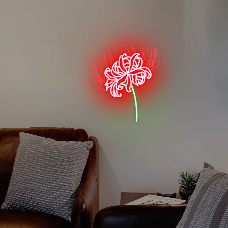 Red Spider Lily Neon Sign, Anime Neon Sign, Japanese Neon Sign, Game ...