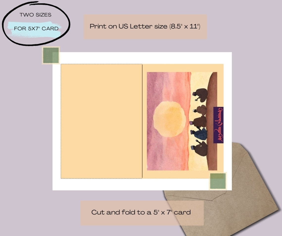 Set of 5 Ramadan Cards - Eid Cards - Digital Download - Multipack ...