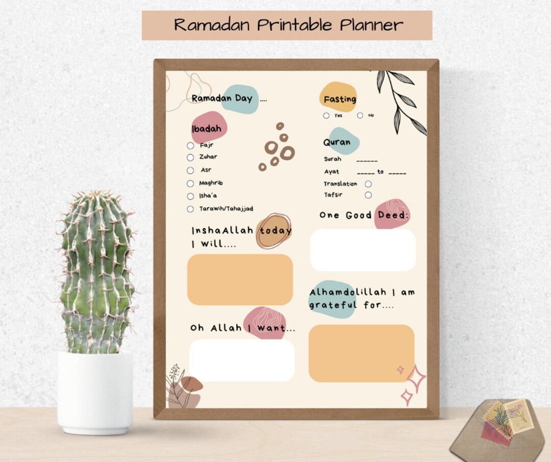 Ramadan Daily Planner Printable - Ramadan Journal - Instant Download ...