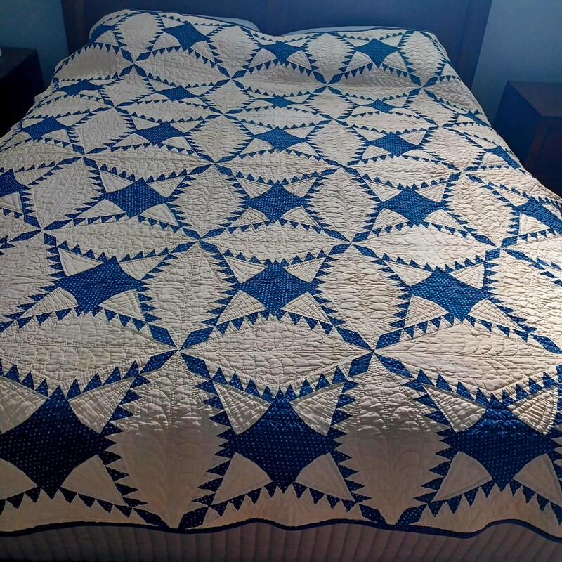Blue Star Quilt - Etsy