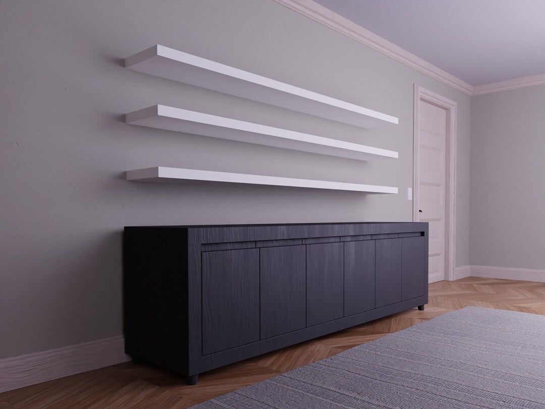 Small Modern Floating Shelf, MDF Floating Shelf in Full Farrow & Ball ...