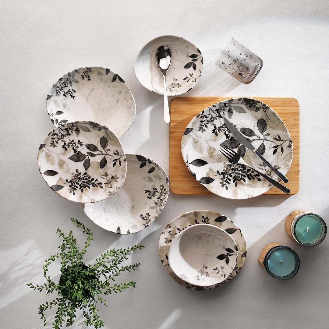 Porcelain Dinnerware Set, Serving Plate, Cake Plate, Salad Bowl, Soup ...