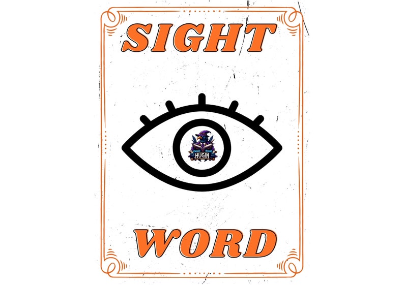 Printable Sight Word Flashcards Engaging English Vocabulary Game for ...