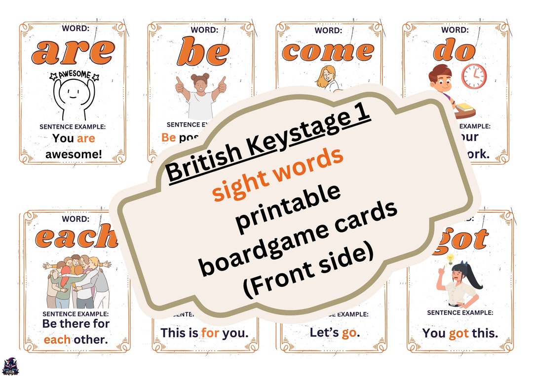 Printable Sight Word Flashcards Engaging English Vocabulary Game for ...