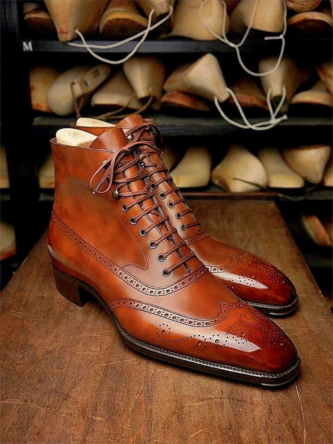 Buy New Men's Fashion Bespoke Vintage Design Chelsea Style Brown ...