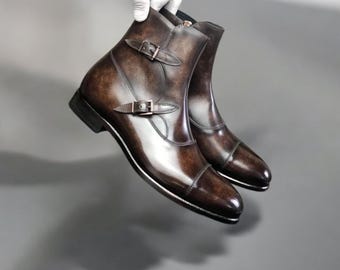 Buy New Men's Fashion Custom Made Italian Leather Wingtip Style Chelsea ...