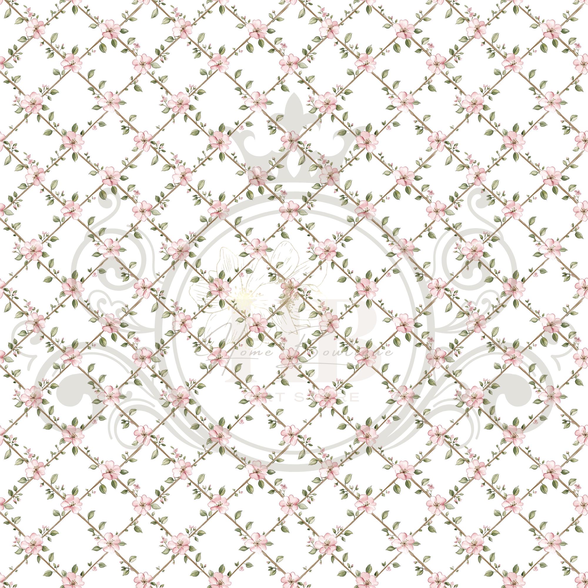 Vintage Floral Trellis Seamless Patterns Floral Trellis Watercolor ...
