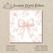 Peach Toile Coquette Seamless Patterns Bows Digital Paper Wallpaper ...