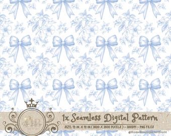 Red Toile Coquette Seamless Patterns Bows Digital Paper Wallpaper ...