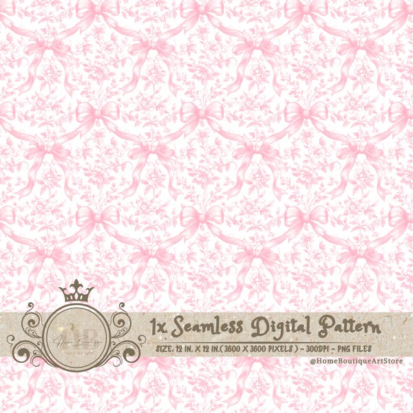 Bow and Flower Wallpaper - Etsy