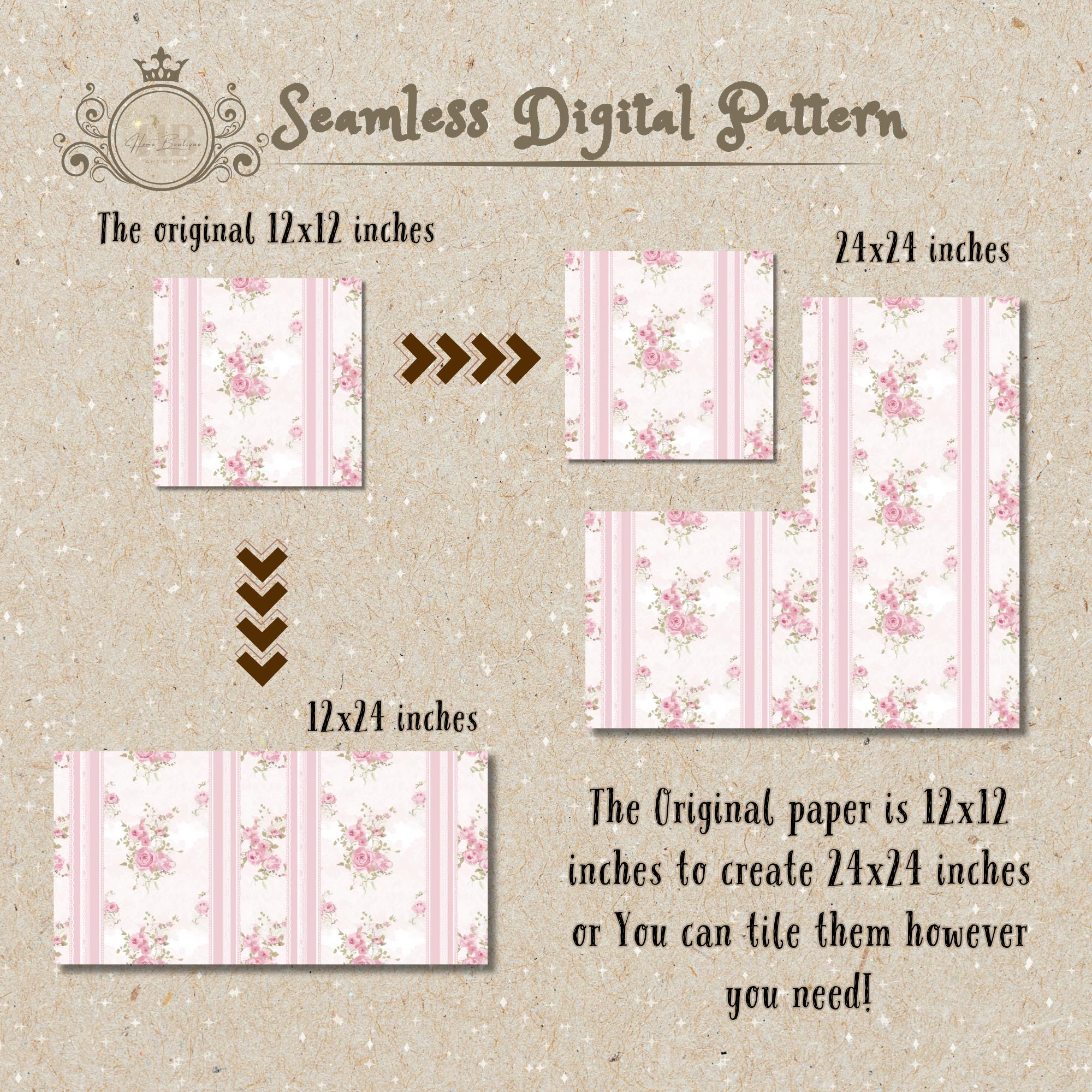 Pink Toile Coquette Seamless Patterns Bows Digital Paper Wallpaper ...