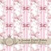 Blue Stripe Seamless Pattern Pink Floral Digital Paper Wallpaper ...