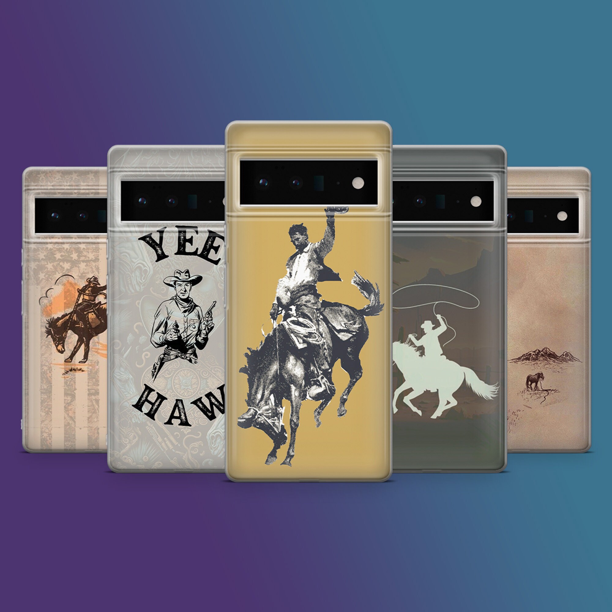 Western Cowboy Phone Case Rodeo Horse Cover for iPhone 15, 14, 13, 12 ...