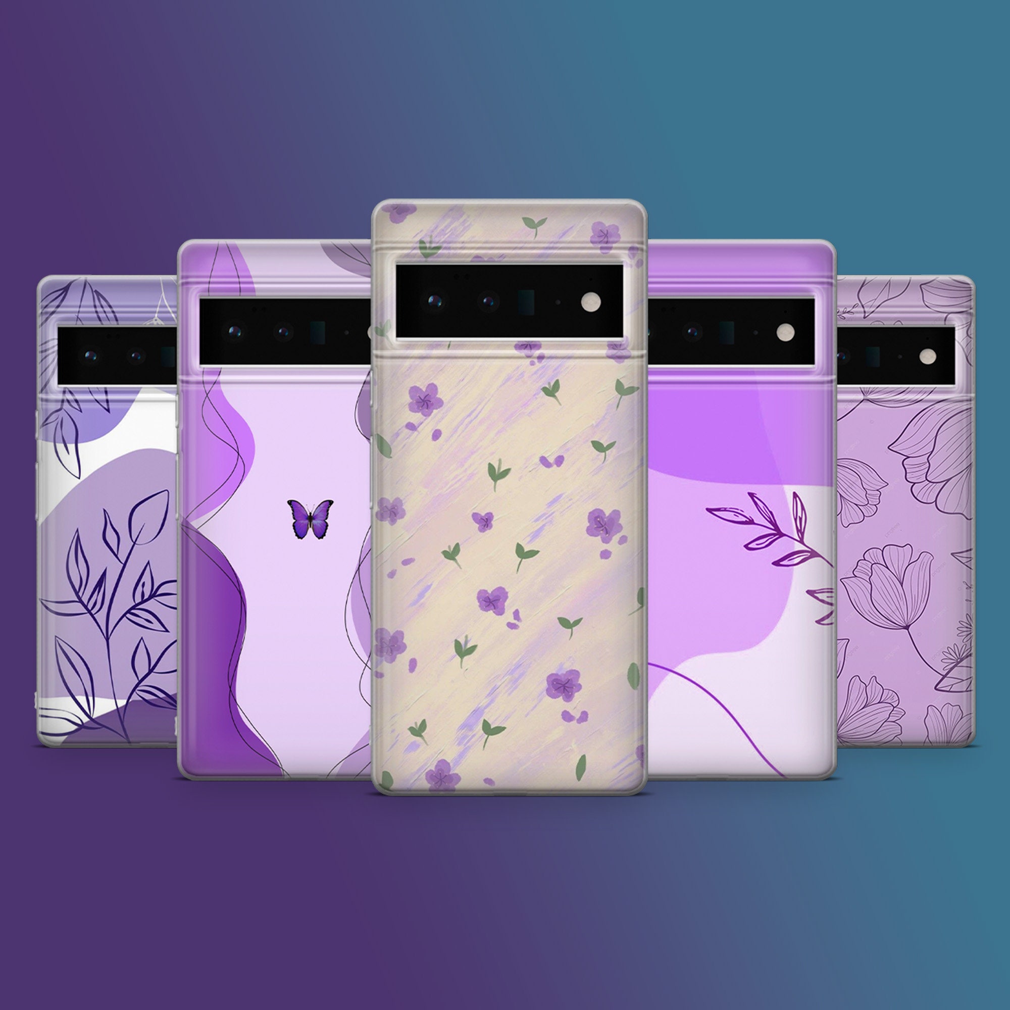 Royal Lilac Phone Case Violet Butterfly Cover for iPhone 15, 14, 13, 12 ...